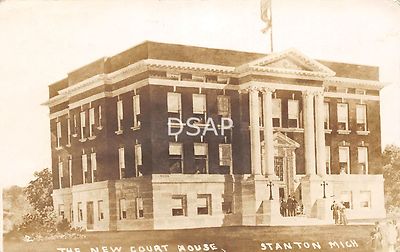 Michigan MI Real Photo RPPC Postcard 1912 STANTON New Court House ...