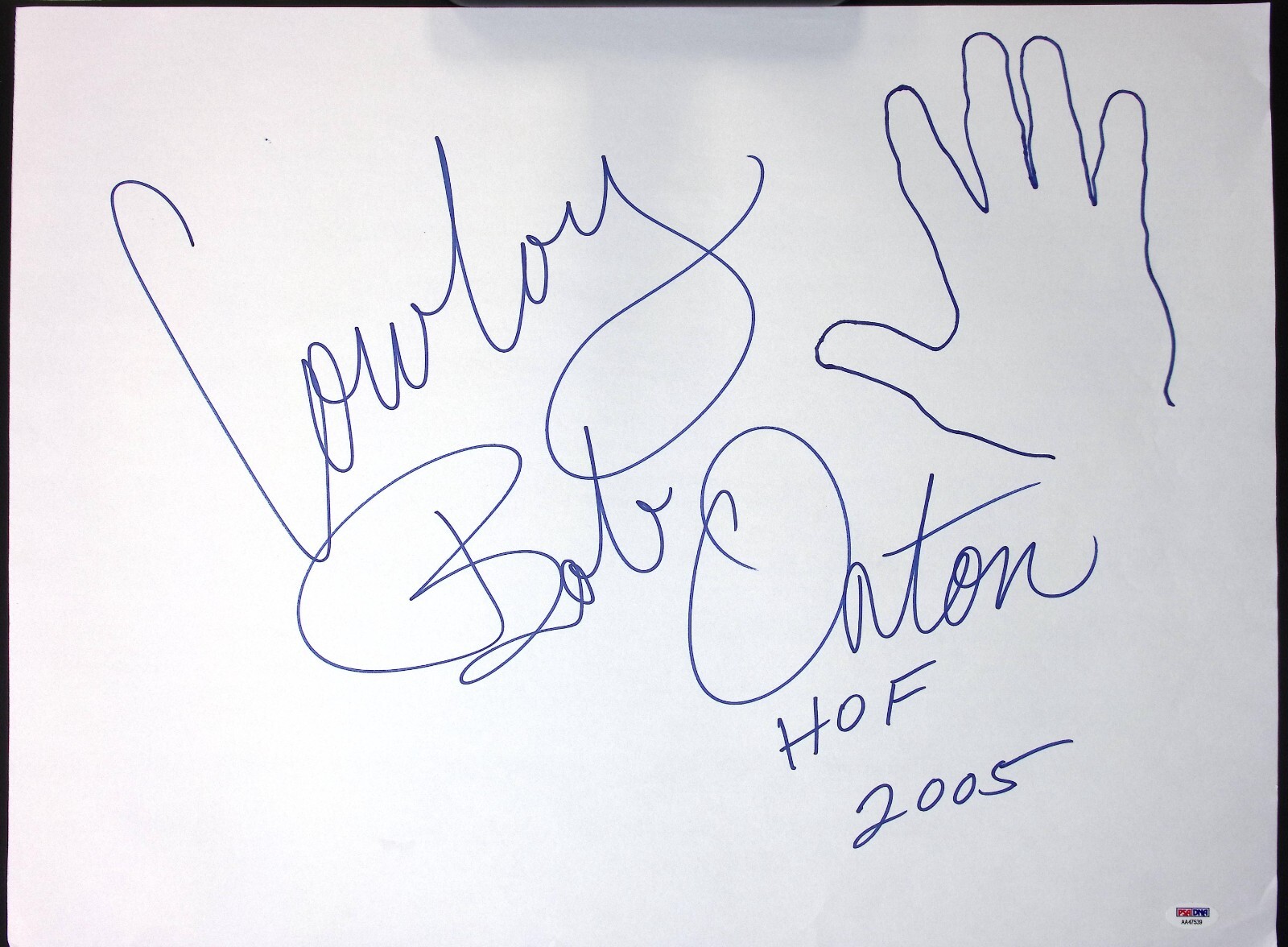 Cowboy Bob Orton Autographed Signed Gaspar Brothers 18x24 Hand Drawn ...