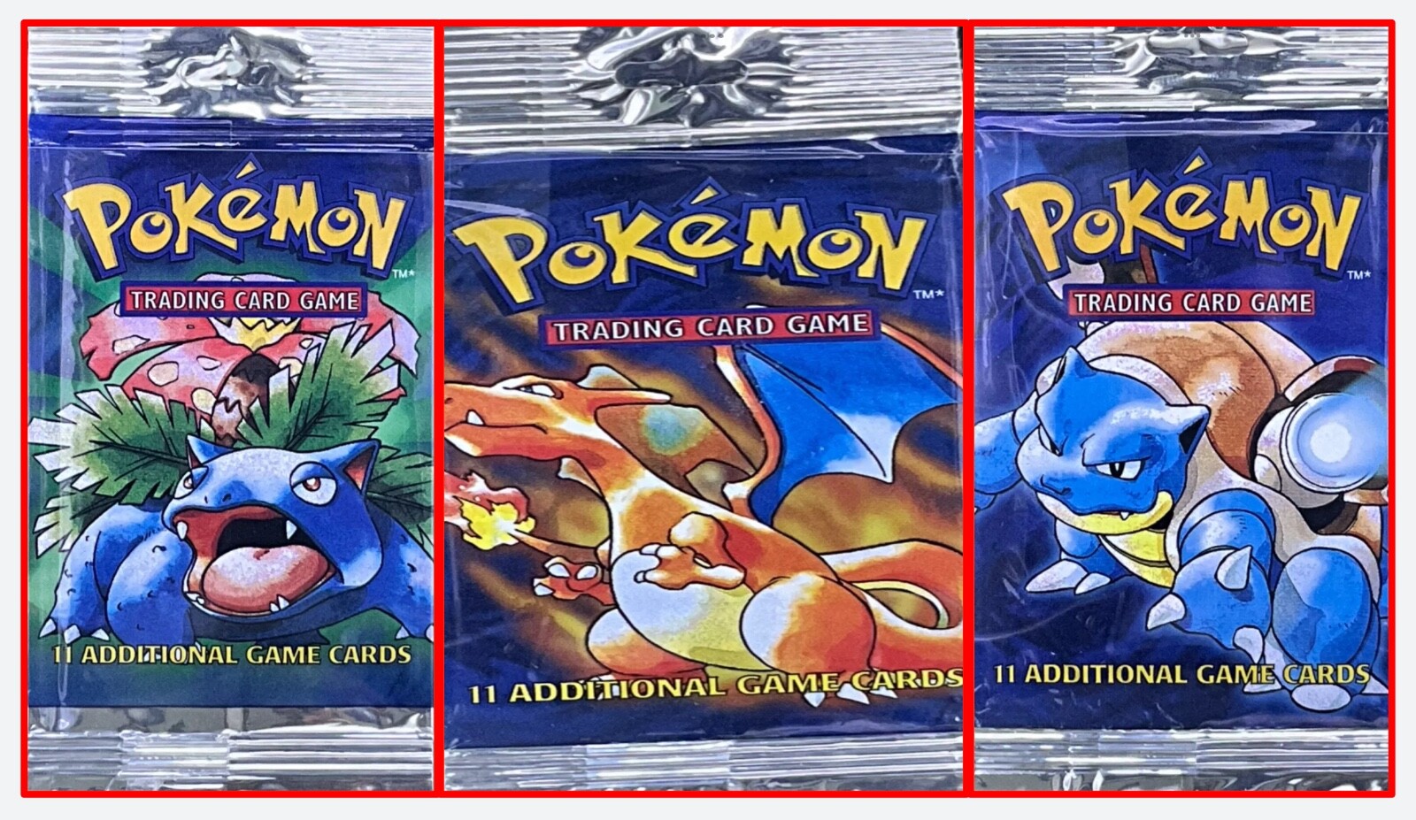 ☘️🔥💧⚡️ 1999 Pokemon First Ed. Stamped Base Set | Empty Booster Pack ...
