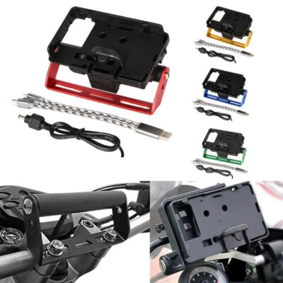 HandleBar Phone Holder Mount & Phone Charger For Kawasaki 2008-2022 ...