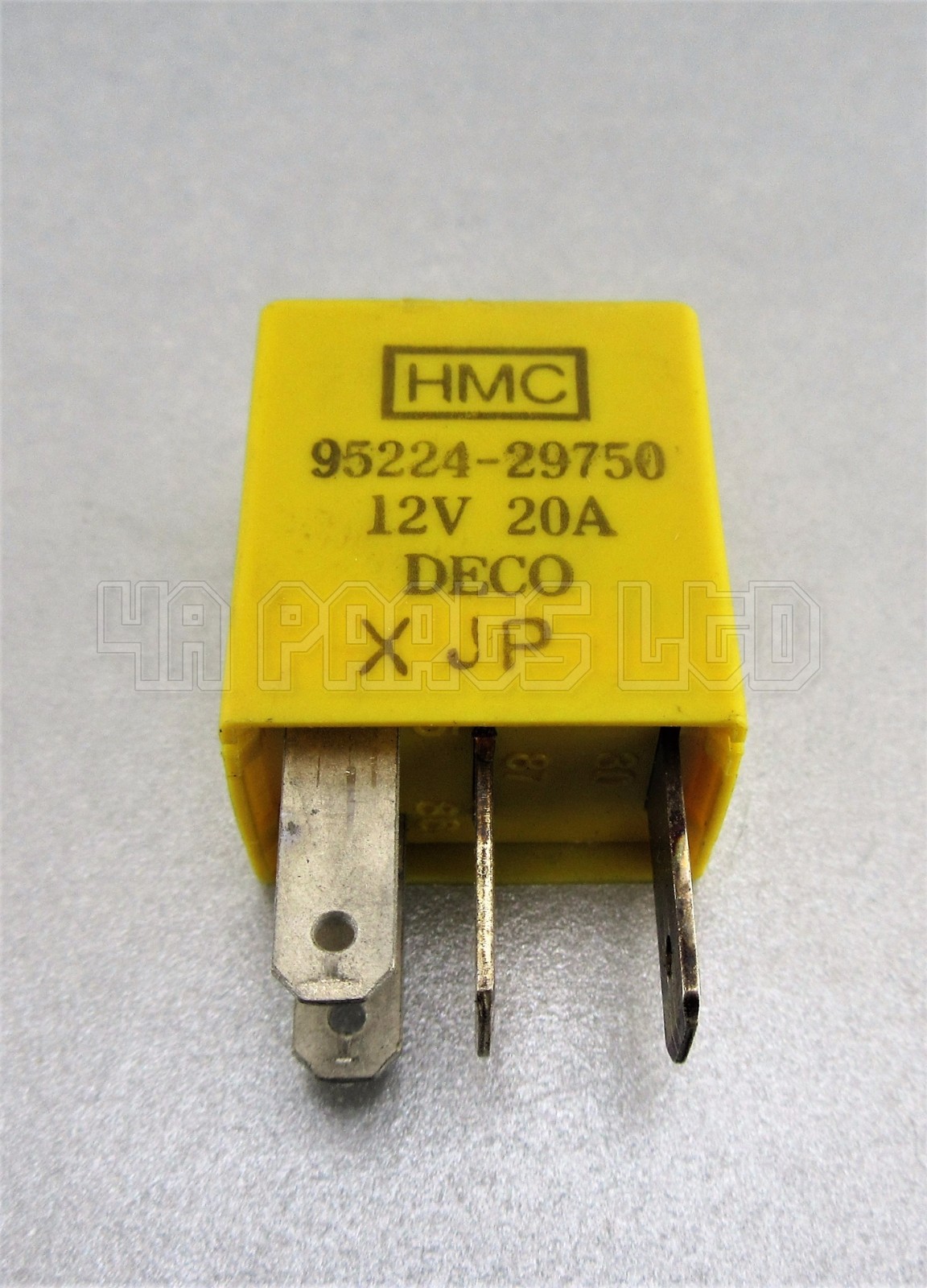 Kia Hyundai Multi-Use Yellow Relay HMC Deco 95224-29750 12V 20A (4-Pin ...