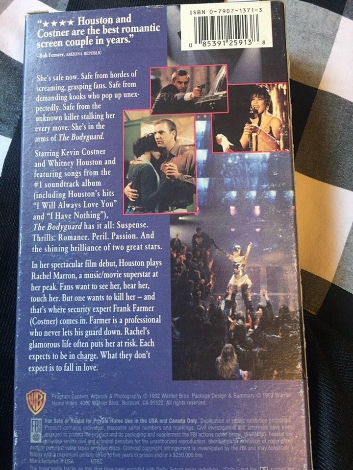 The Bodyguard (VHS, 1993) 85391259138| eBay