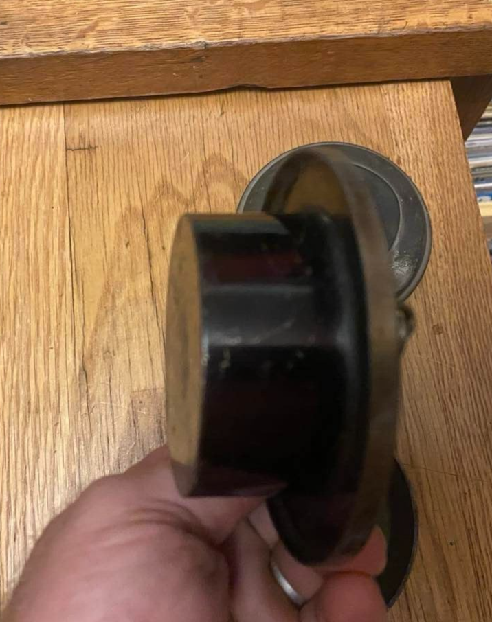 WHAT IS IT? OLD METAL DUTCH OVEN GREASE TRAP BACON PRESS COWBOY ...