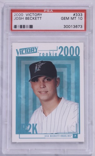 2000 Victory Josh Beckett Rookie RC #333 PSA 10 GEM MT Florida Marlins ...