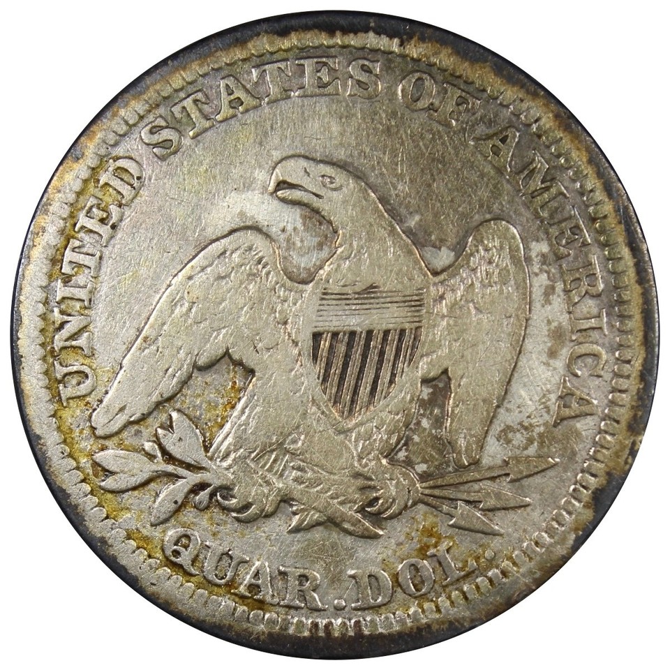 1858 Seated Liberty Quarter Details Cleaned/Scratched Coin A2625 | eBay