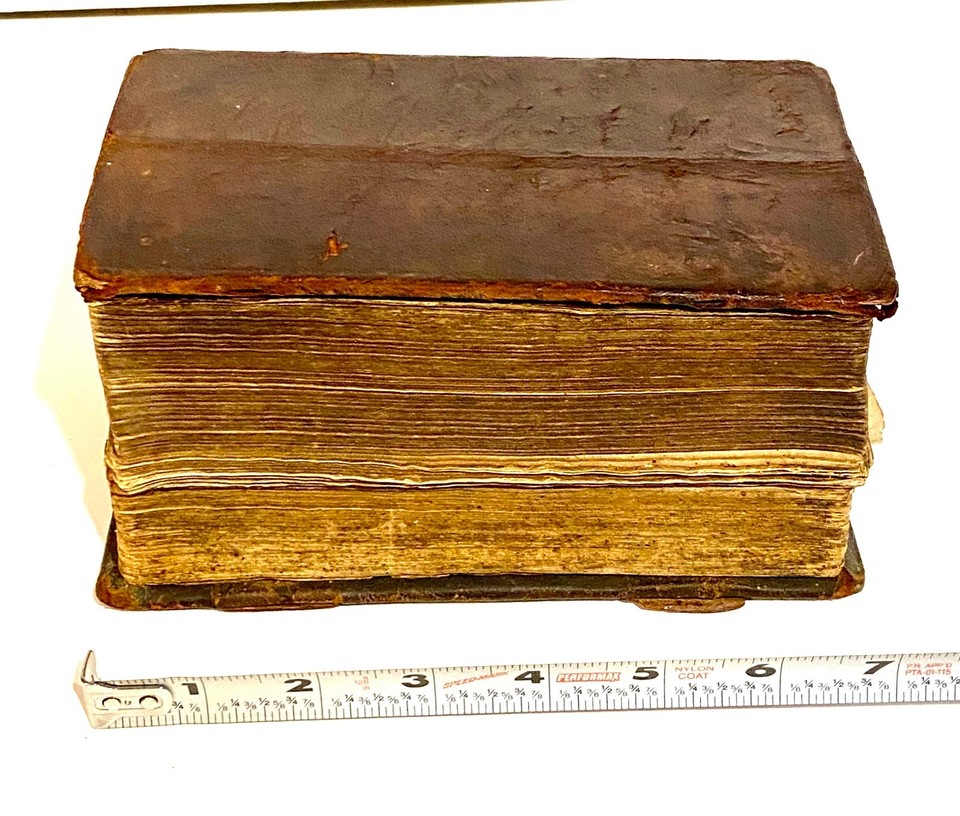 Antique German Holy Bible 1818 Frankfurt Julius Fine Print -A | eBay