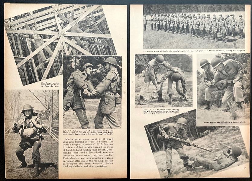 U.S. Marine Paramarines 1942 pictorial “Sky Dynamite” Training at NAS ...