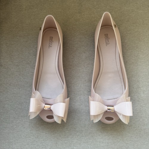 Melissa Big Bows Jelly Ballet Flats Blush Pink Size US 8 EU 39 | eBay