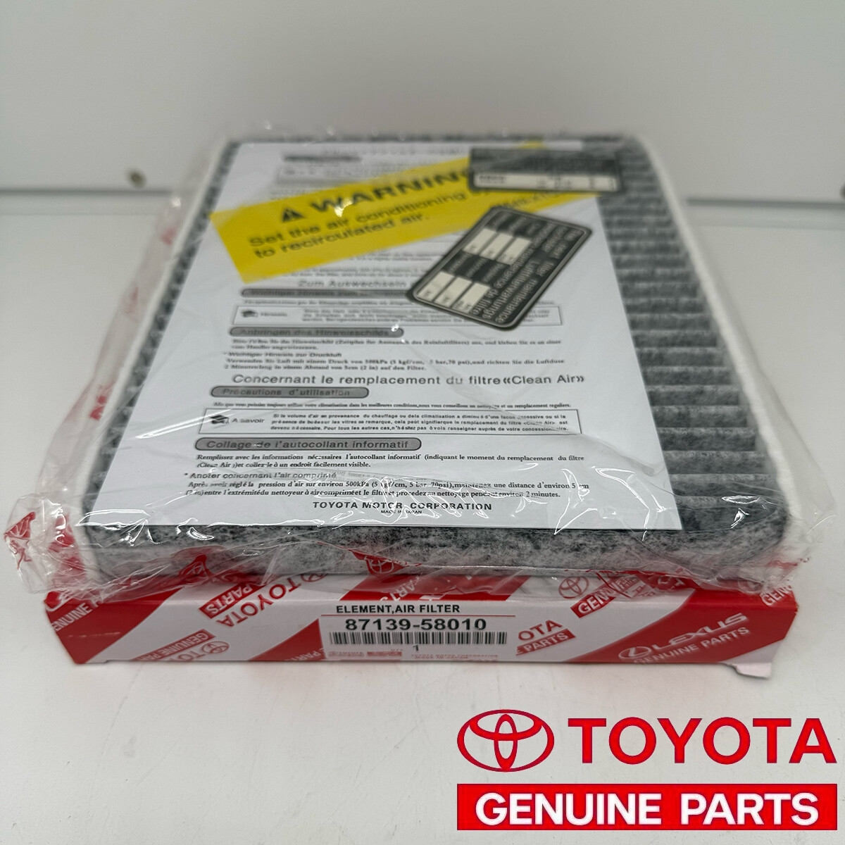 87139-58010 Toyota Filter Clean Air 8713958010 Genuine OEM Part for ...