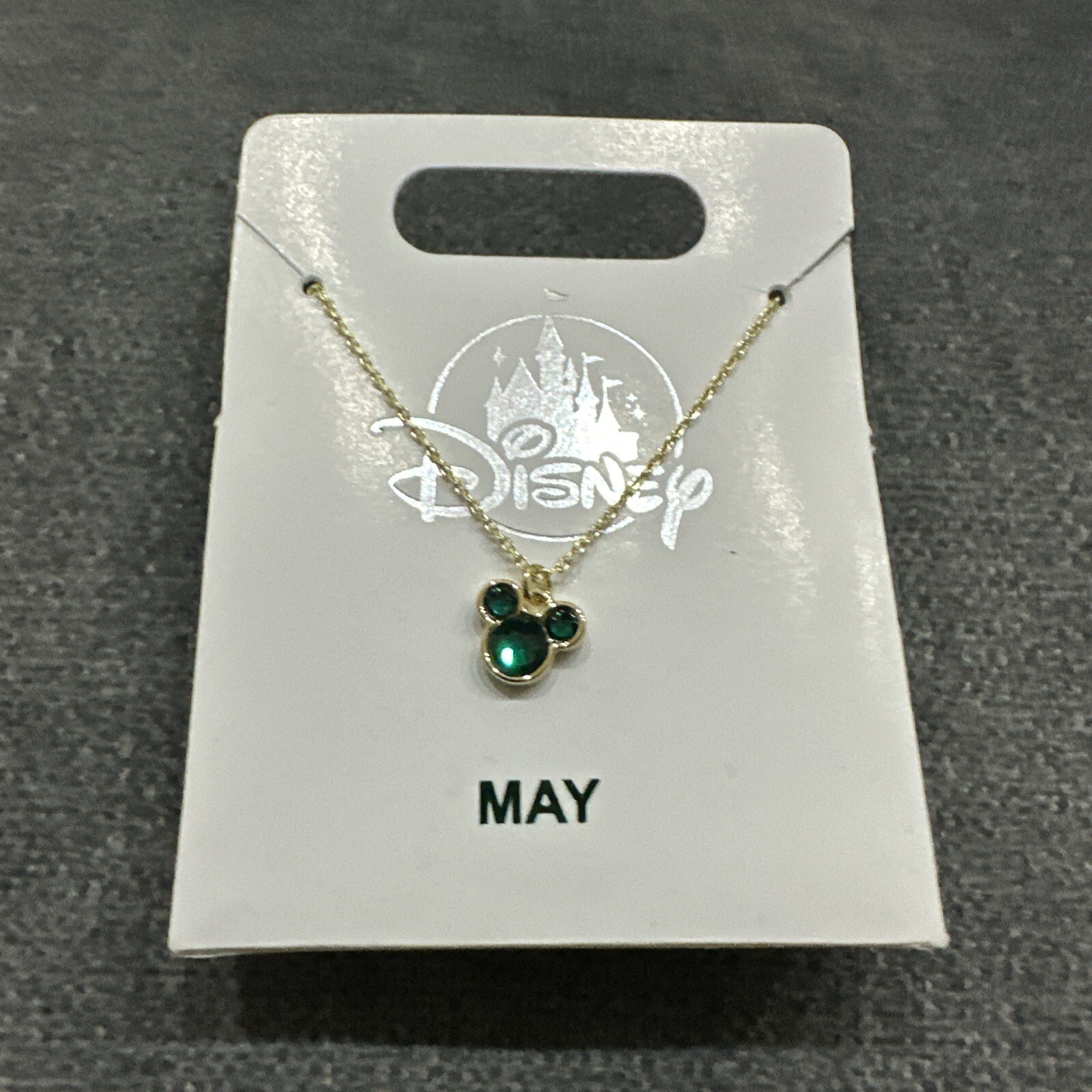 Disney Birthstone Mickey Mouse Icon Necklace Birthday Birth Month May ...