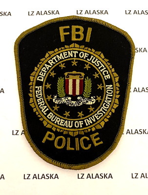 FEDERAL BUREAU of INVESTIGATION FBI & DOJ GREEN POLICE SHOULDER SLEEVE ...