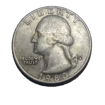 1980 Quarter Dollar P Mint Mark Filled In Error Ddo/DDR -G In God | eBay