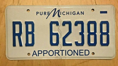 APPORTIONED SEMI TRUCK TRAILER IRP LICENSE PLATE " RB 62388 " TRUCKING ...