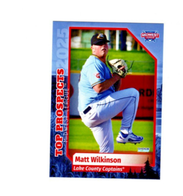 Matt Wilkinson 2025 Midwest League Top Prospect baseball card Lake ...