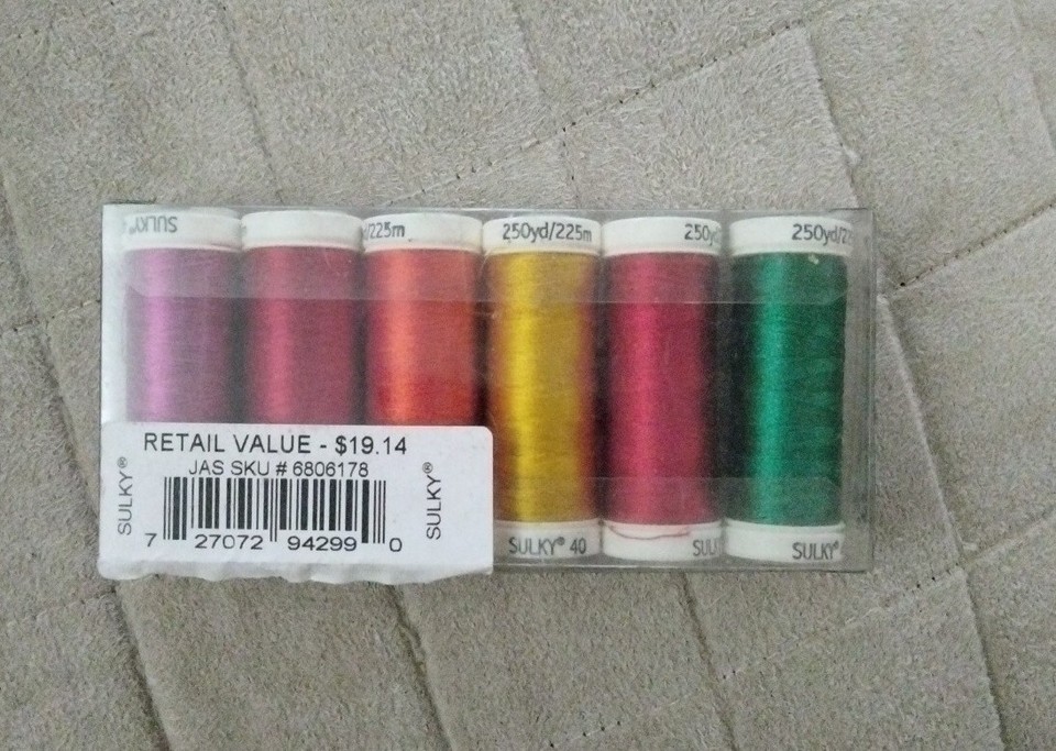 Sulky Embroidery Thread 6 Pack | eBay