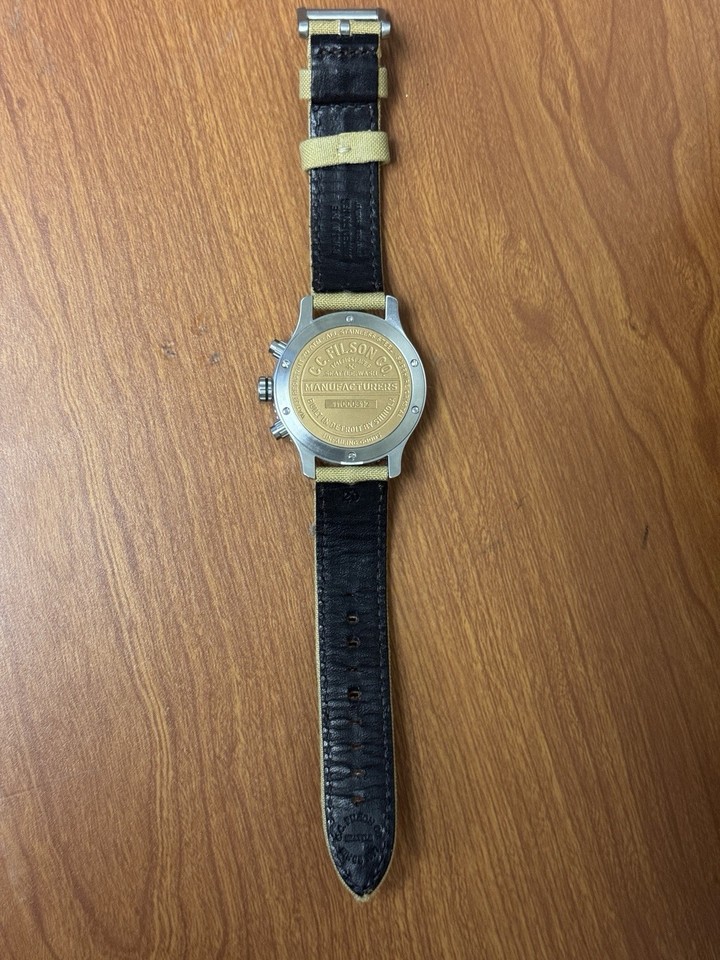 Filson Mackinaw Field Chrono Watch | Tin Cloth Strap | Shinola | MSRP ...