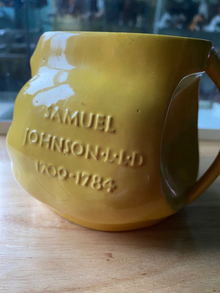 Ashstead Pottery Yellow Barclays / Samuel Johnson Mug | eBay UK