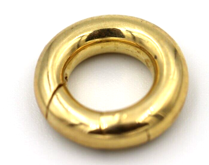 Large 9ct Yellow Gold 17mm Round Spring Clasp Shortener Polished | eBay