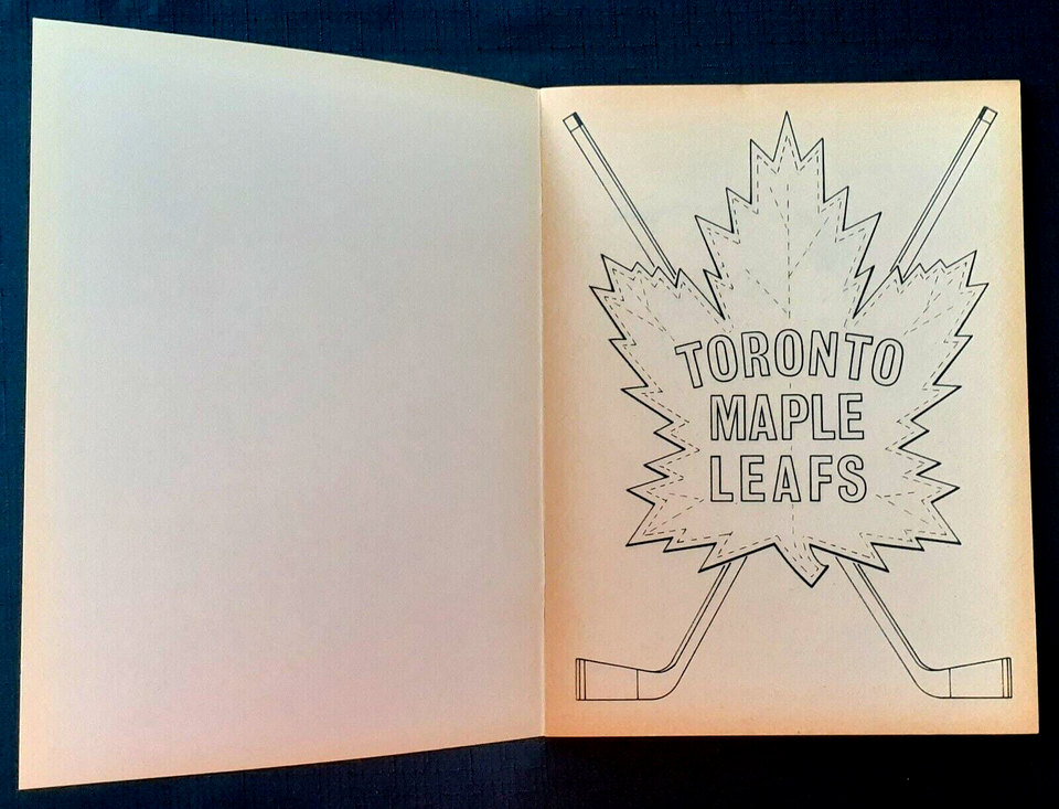 TORONTO MAPLE LEAFS 1964 HOCKEY ACTION VINTAGE NHL COLOURING BOOK 10280 ...