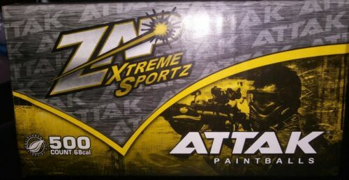 ZAP Xtreme Sportz Attak Paintball 500 Count 68 Cal (13b) for sale ...