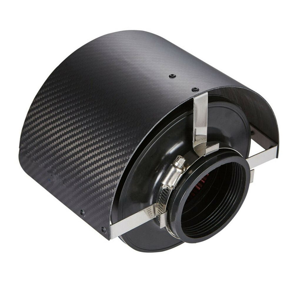 New 2.5-3.5" Cone Stainless Steel Heat Shield Air Intake Filter Cover ...