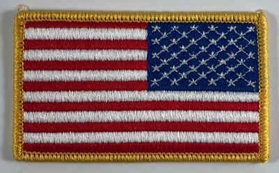 Embroidered USA Flag Shoulder Patch for Right Arm. Made in the USA PAT ...