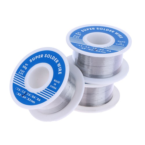 1Pc 0.3mm 0.4mm 0.5mm 50g Soldering Tin Wire Tin Melt Rosin Core Solder ...