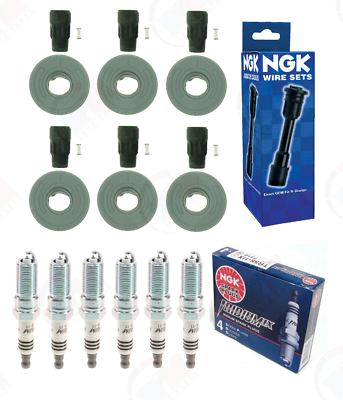 NGK Tune Up Kit w/ "IRIDIUM" Plugs & Coil Boots for Ford Lincoln Mazda ...