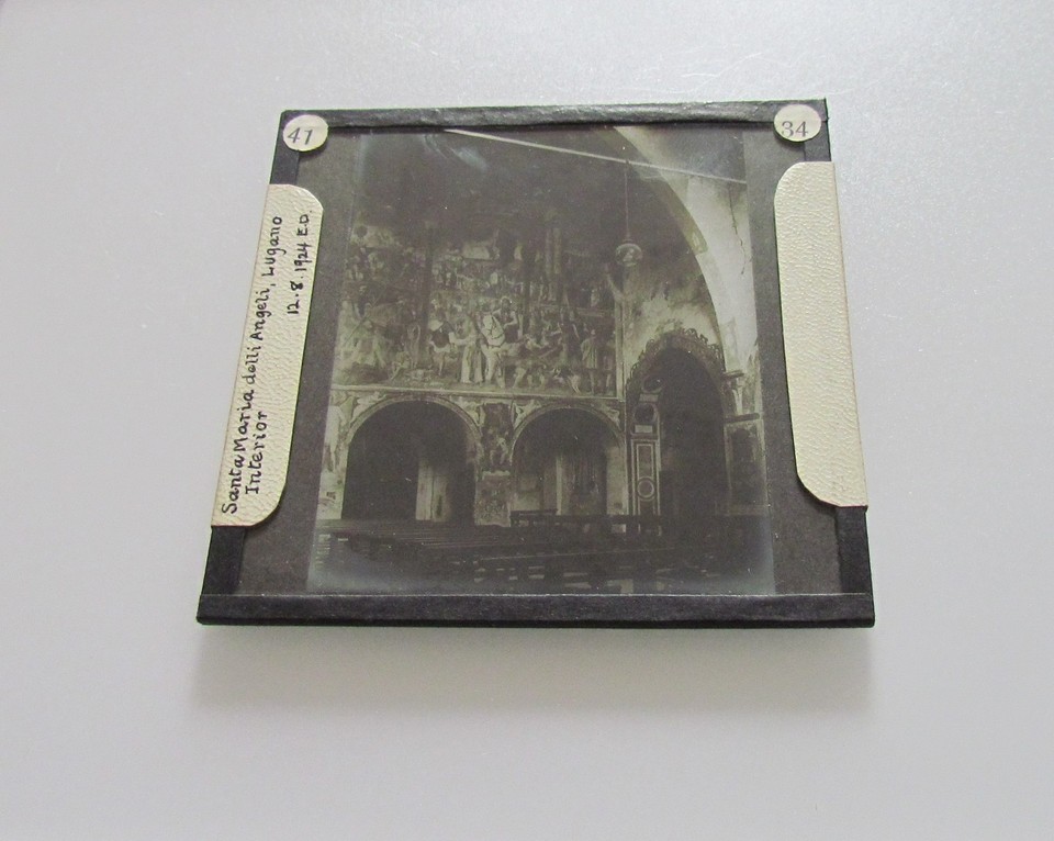 Glass Magic Lantern Slide S MARIA D ANGELI LUGANO NO2 DATED 1924 PHOTO ...