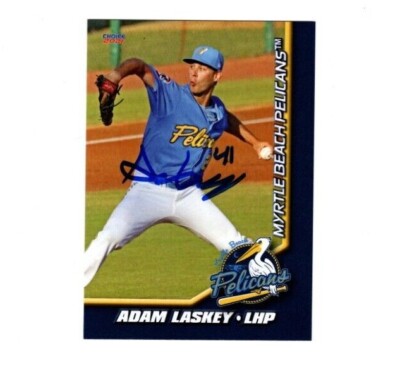 Adam Laskey signed autograph 2021 Myrtle Beach Cubs baseball card ...