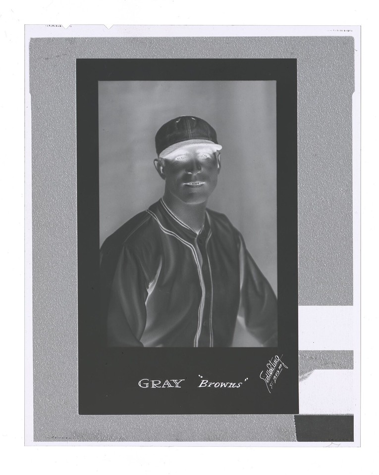 LD156-21 SAM GRAY 1928-33 ST LOUIS BROWNS BASEBALL PITCHER ORIG 4"X5" B ...