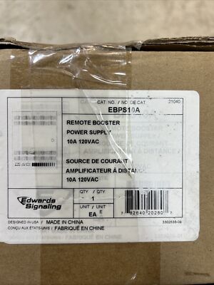 EBPS10A Edwards Signaling Remote Booster Power Supply NEW IN BOX | eBay