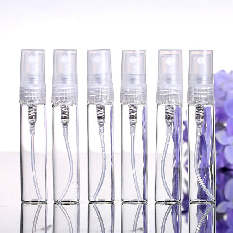 5pcs Mini 5ml Glass Refillable Perfume Empty Bottle Tool Pump Atomizer ...