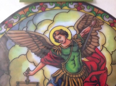 ARCHANGEL ST MICHAEL Protection Catholic Window Sticker Cling Color 5-3 ...