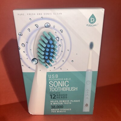 12 PURSONIC Sonic Technology Electric USB Rechargeable Toothbrush | eBay