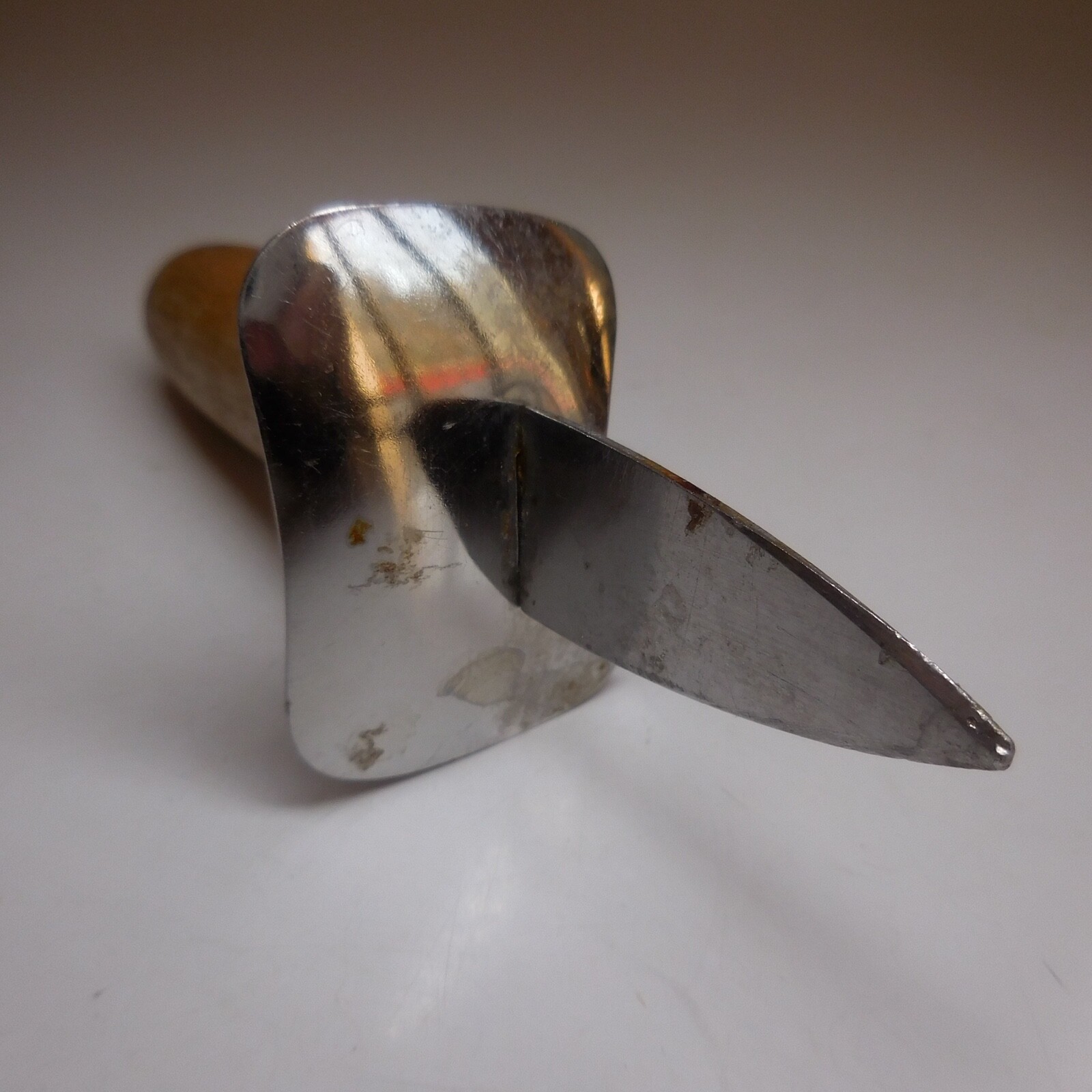 Couteau coquillage PIERLANT métal inox bois design vintage table ...