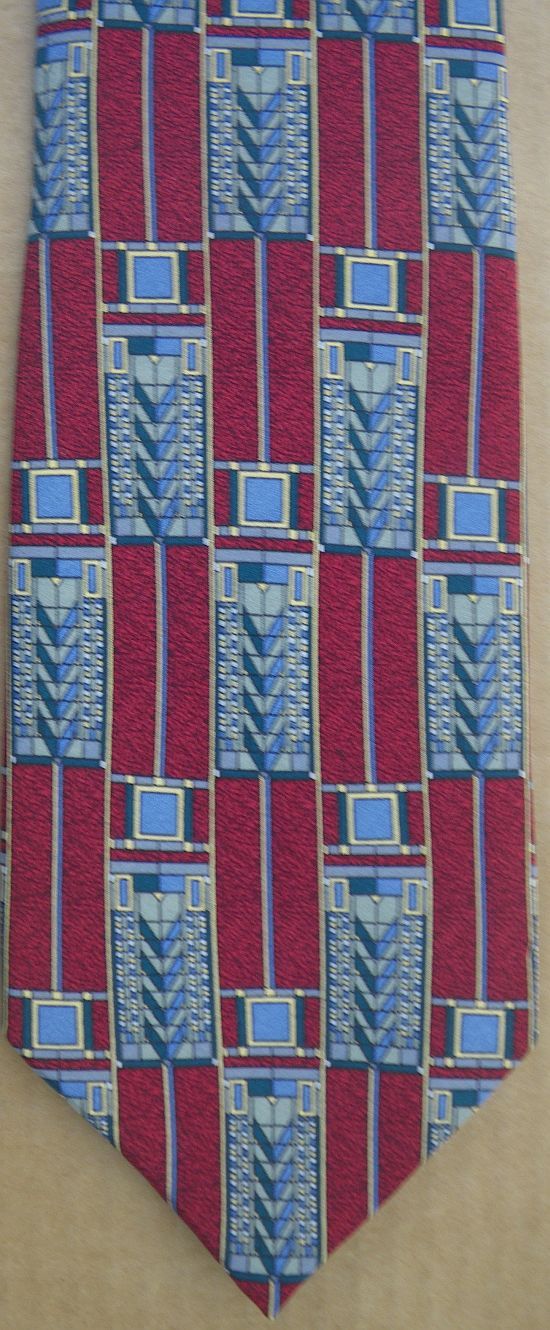 Nice Frank Lloyd Wright theme 100% silk neck tie Tree… - Gem