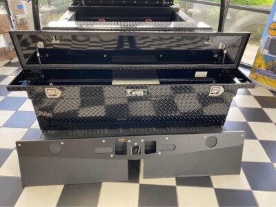 Truck Bed Rail-To-Rail Tool Box-Slim Line Series Single Lid Crossover ...