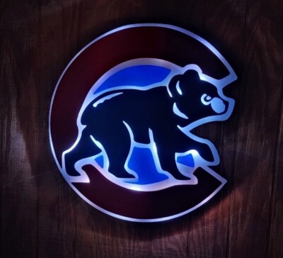 Cubs LED wall sign, Chicago Cubs Baseball Fan sign, Mancave Sign | eBay