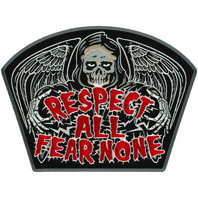 RESPECT ALL FEAR NONE High Thread Iron-On Heat Sealed Sew-On Patch - 10 ...