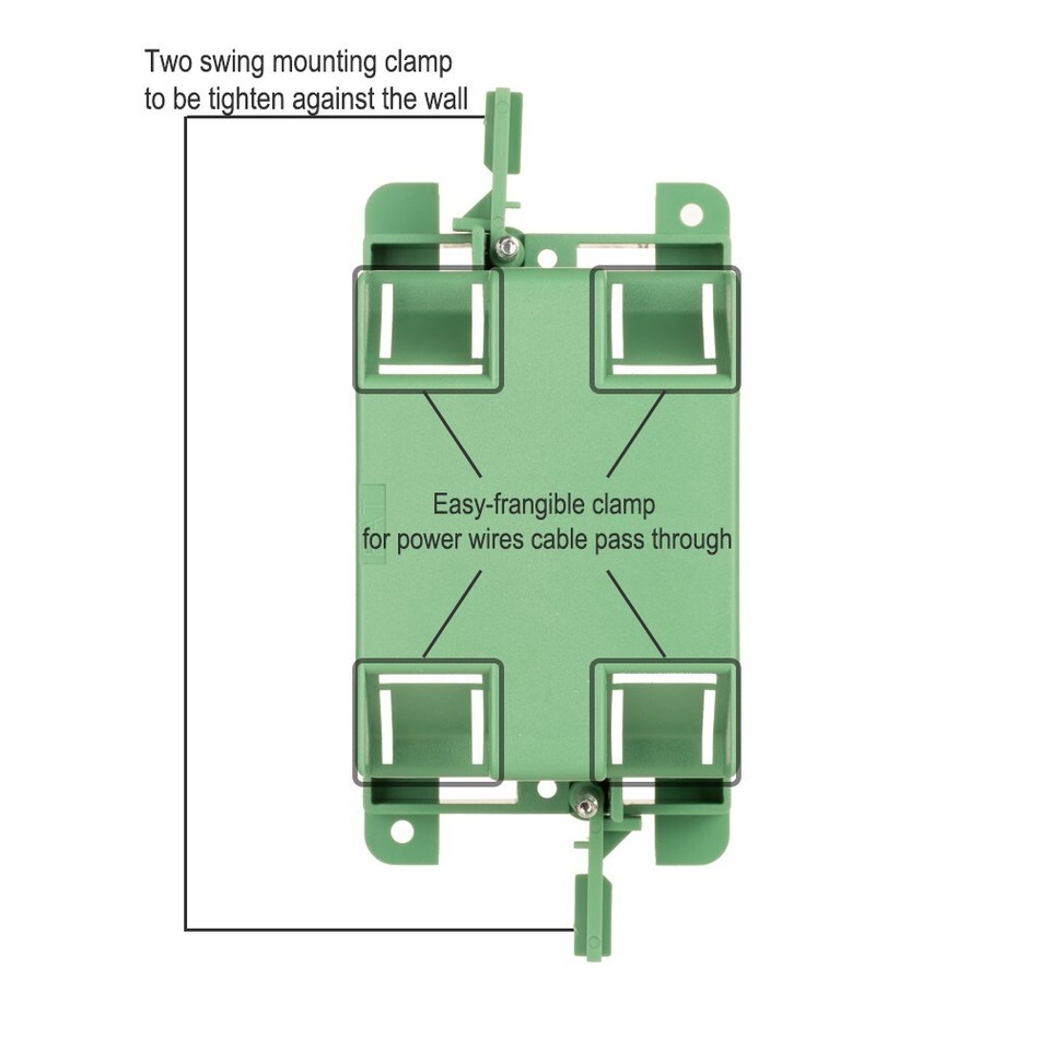 Electrical Outlet Box Single Gang Old Work Box 14 Cubic inch Junction ...