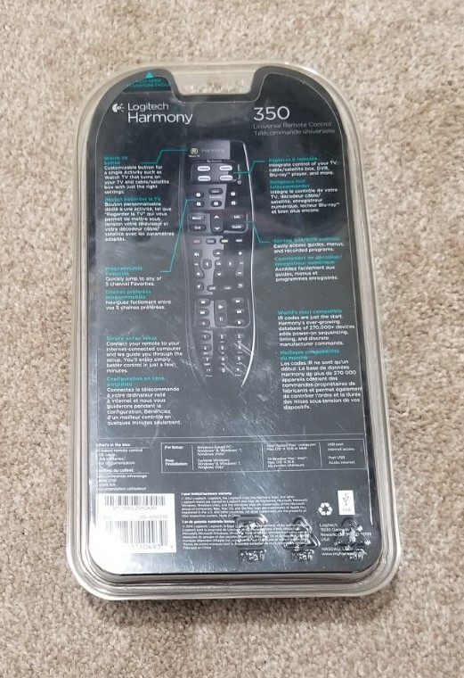 Brand New & Sealed Logitech Harmony 350 Universal Remote Control up to ...