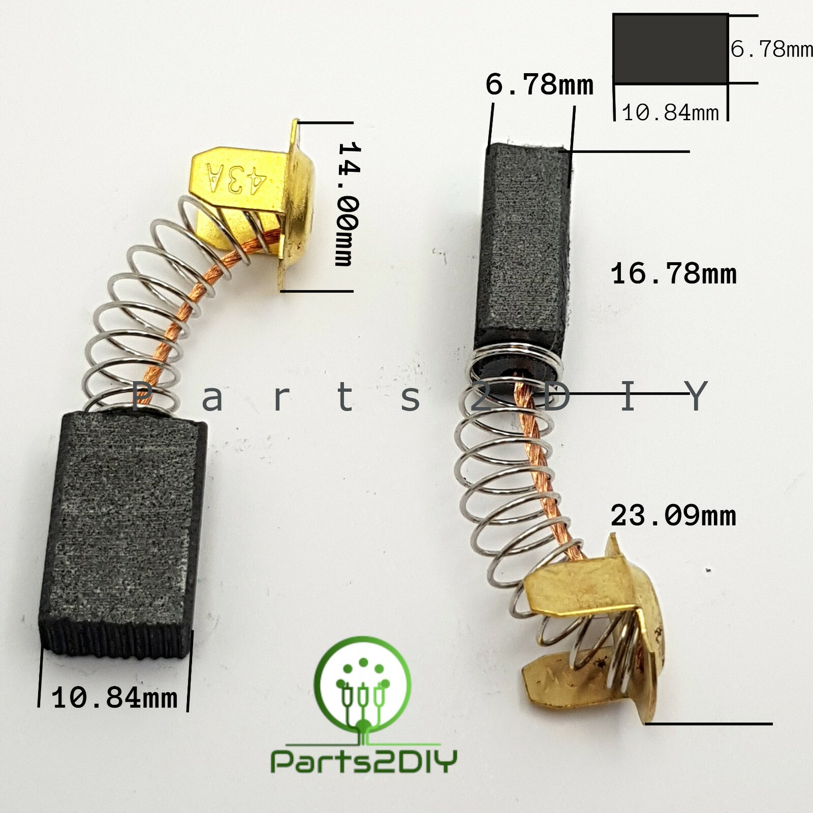 Pair of Carbon Brushes Replacement Size Electric Motor Tool Repair ...