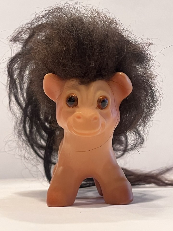 Vintage Dam Troll Horse Pony with Long Brown Hair 1960s Collectible Toy ...