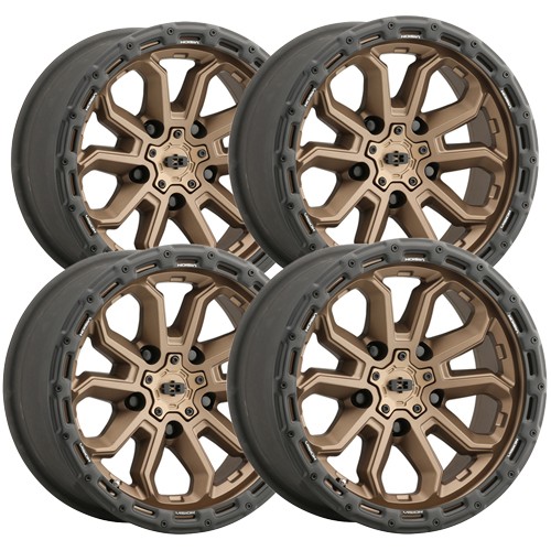 (Set of 4) Vision 405 Korupt 17x9 5x5.5" -12mm Bronze Wheels Rims 17 ...