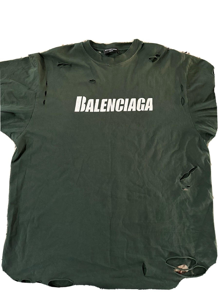 balenciaga t shirt men Green Destroyed | eBay balenciaga t shirt men Green Destroyed | eBay