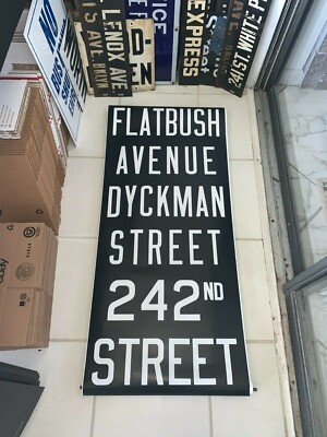 IRT NYC NY SUBWAY ROLL SIGN FLATBUSH AVENUE BROOKLYN DYCKMAN STREET ...