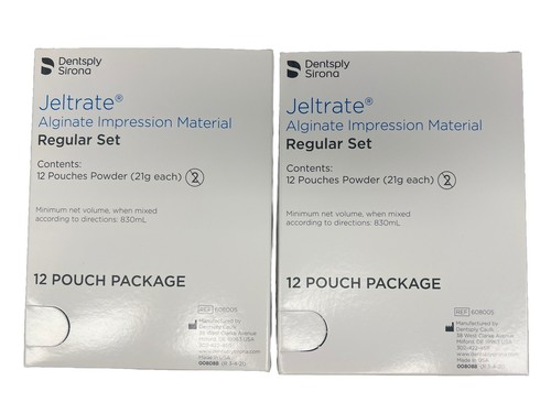(4) Boxes Dentsply Sirona Jeltrate® 12 Pouch Boxes Alginate Imp Mat. Reg Set | eBay
