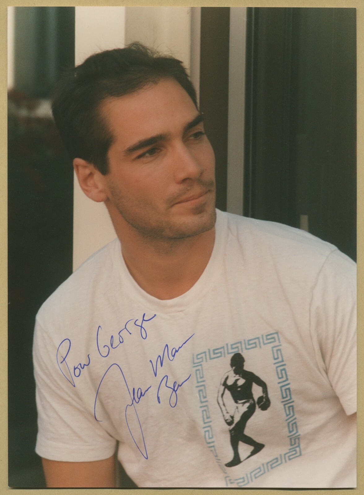 Jean-Marc Barr - The Big Blue - Nice early signed large photo - Cannes ...