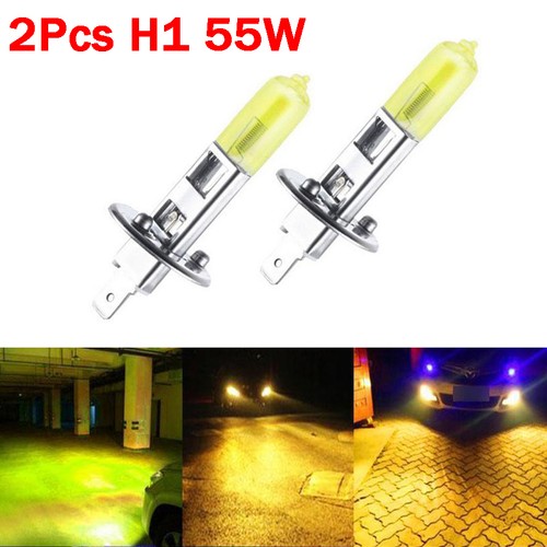 2x H1 12V 55W Yellow LED Fog Light Driving Bulbs DRL Halogen Lamp ...